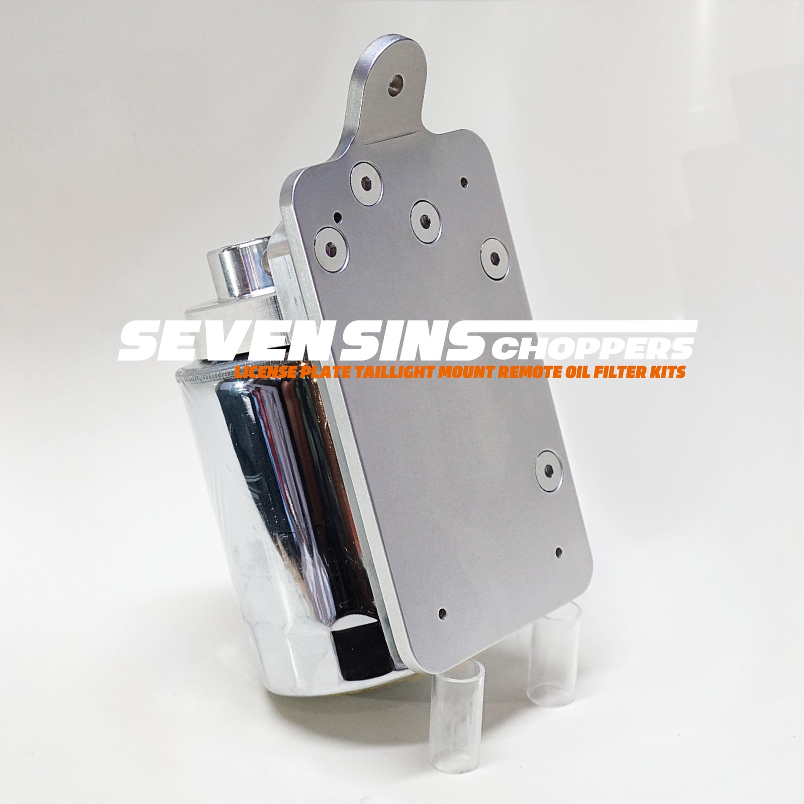 SEVEN SINS CHOPPERS LICENSE PLATE / TAILLIGHT MOUNT / REMOTE OIL FILTER ...