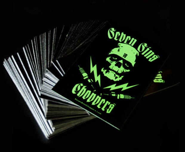 Seven Sins Choppers SINISTER ZOMBIE Glow-In-The-Dark Sticker – SEVEN ...